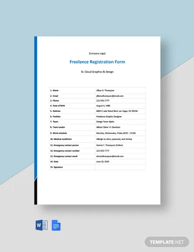Registration Form Template - 15+ PDF, Word Documents Download