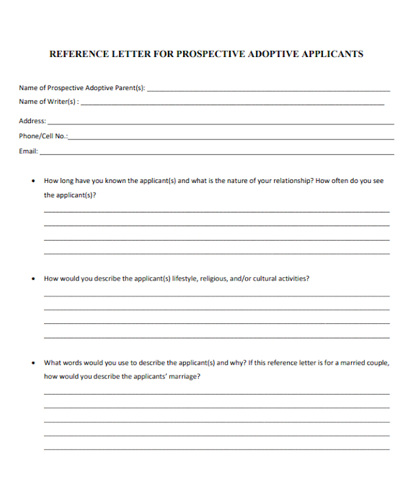 16+ Adoption Reference Letter Templates - Free Sample, Example, Format