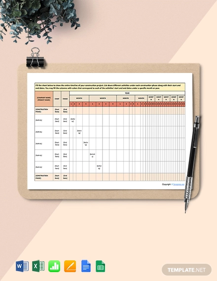 14+ FREE Construction Schedule Templates - PDF, DOC