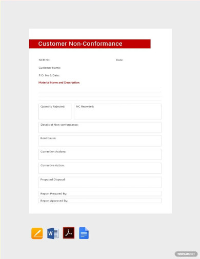 25+ Non Conformance Report Templates - PDF, Docs, Word, Pages