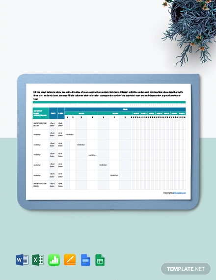 14+ FREE Construction Schedule Templates - PDF, DOC