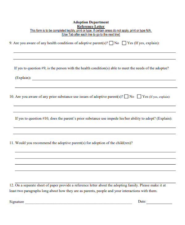 16+ Adoption Reference Letter Templates - Free Sample, Example, Format