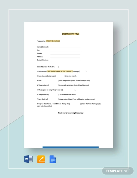 20+ FREE Construction Survey Templates in PDF | DOC