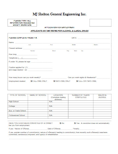 FREE 10+ Work From Home Application Form Templates in PDF | MS Word