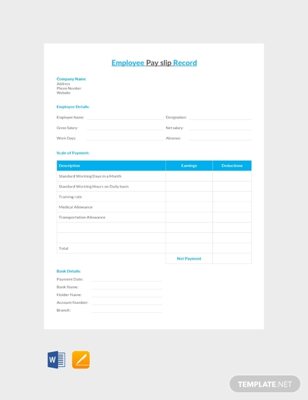 32+ Employee Record Templates in Word | Apple Pages | Google Docs | PDF ...