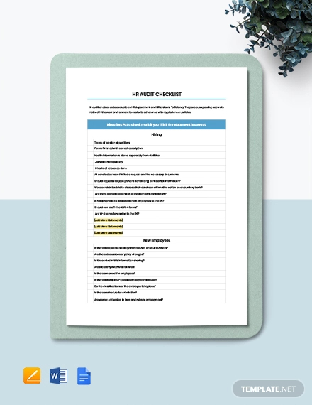 14+ FREE Hr Audit Checklist Templates in PDF | DOC | XLS