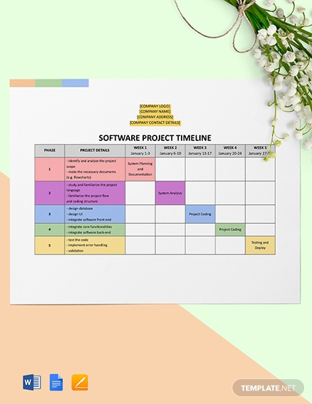 15+ Project Timeline Templates - Word, PDF, Docs