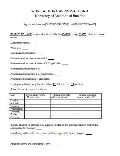 FREE 10+ Work From Home Application Form Templates in PDF | MS Word