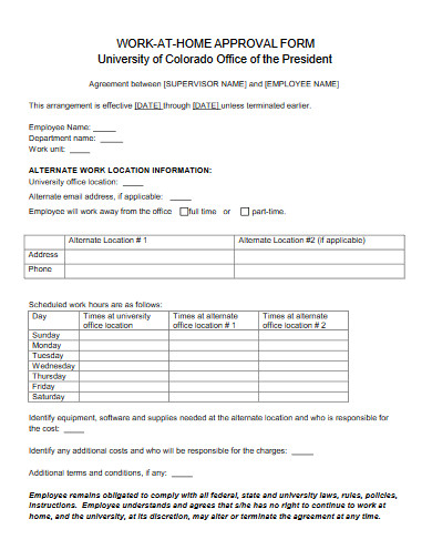 FREE 10+ Work From Home Application Form Templates in PDF | MS Word