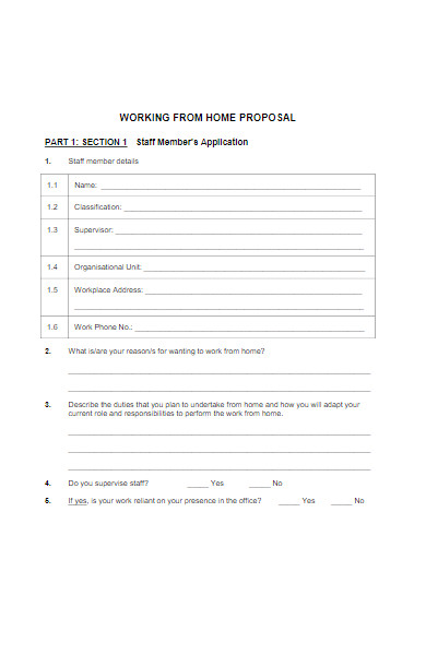 FREE 10+ Work From Home Application Form Templates in PDF | MS Word