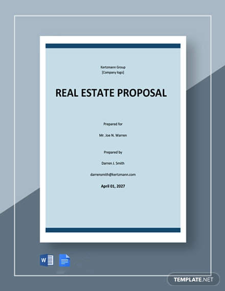 18+ FREE Real Estate Proposal Templates in PDF | Word | Pages | Google Docs