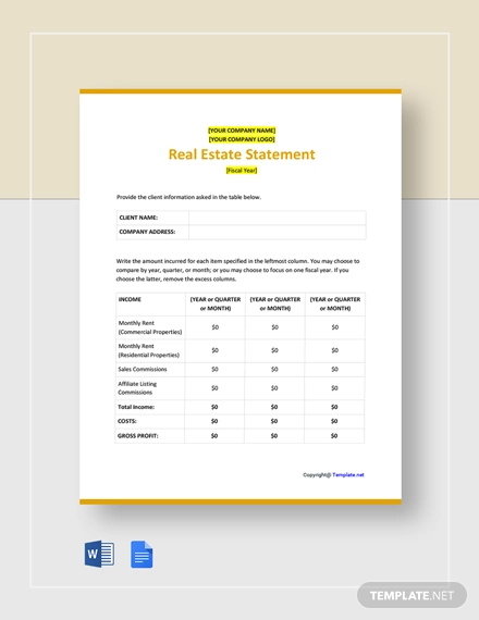 18+ FREE Real Estate Commission Statement Templates in PDF | XLS