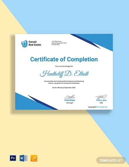 12+ FREE Real Estate Certificate Templates in PDF, Word