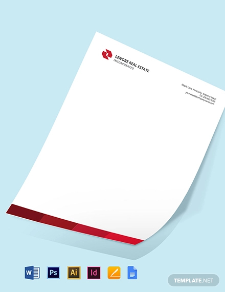 14+ FREE Real Estate Company Letterhead Templates - Free PSD, Word ...
