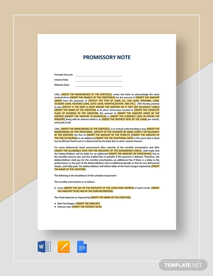 9+ FREE Real Estate Promissory Note Templates in PDF, Word