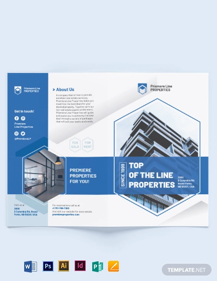 8 FREE Real Estate Property Brochure Templates In AI InDesign Word 