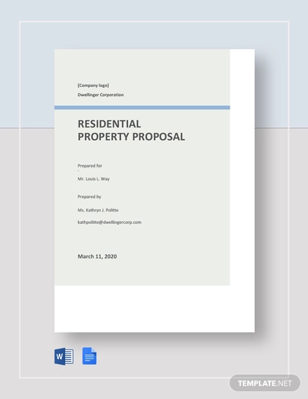 18+ FREE Real Estate Proposal Templates in PDF | Word | Pages | Google Docs