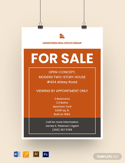 21 FREE Real Estate Yard Sign Templates In PSD