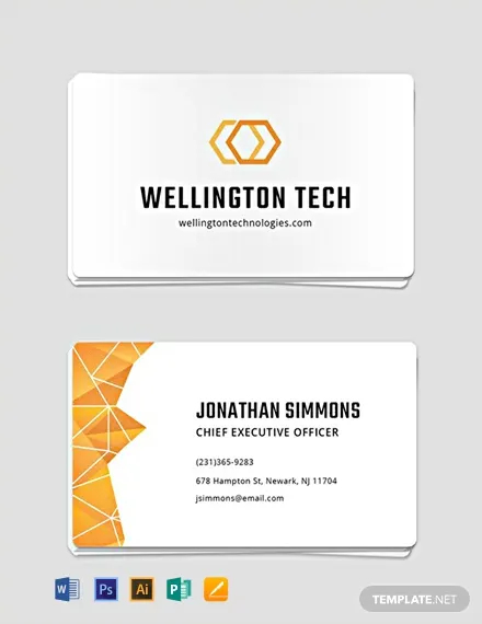 35+ Information Technology Business Card Templates in Word, AI, PSD