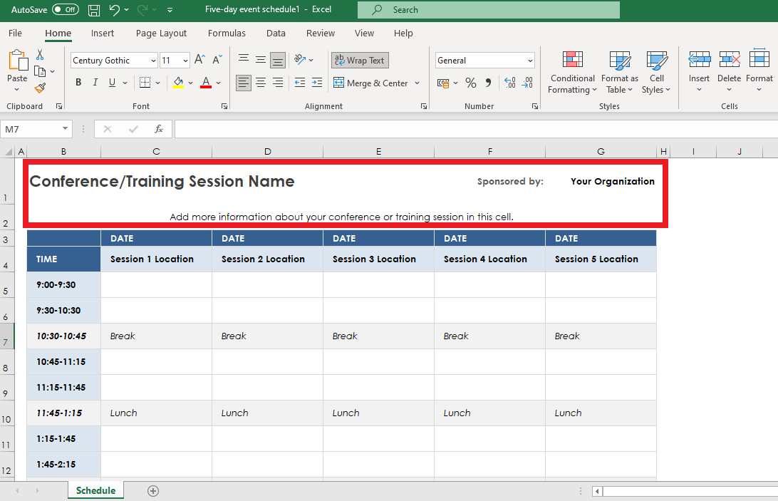 How To Create A Schedule On Excel Free Premium Templates