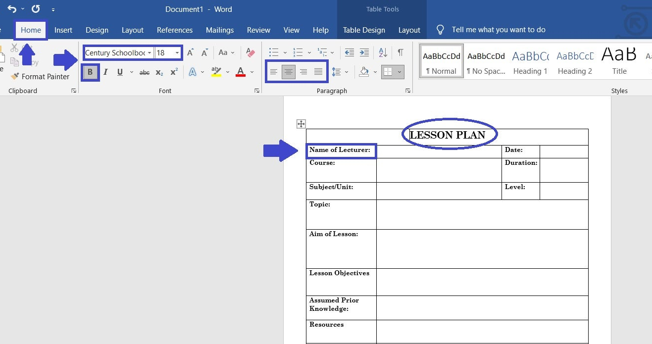 How to Create a Lesson Plan Template in Word