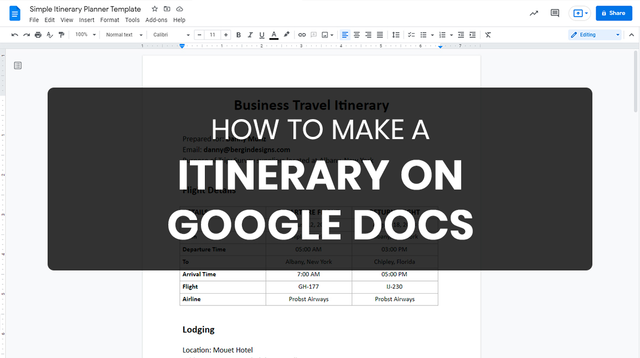 How to Make an Itinerary on Google Docs