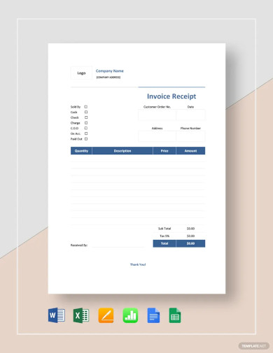 How to Make a Receipt on Excel