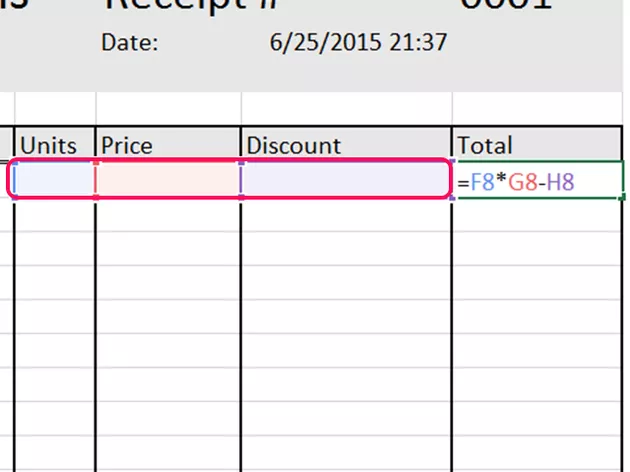 How to Make a Receipt on Excel