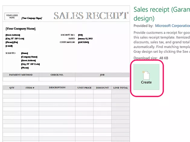 How to Make a Receipt on Excel