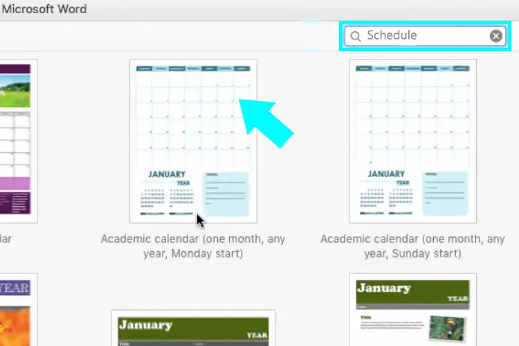 How To Make A Schedule On Word