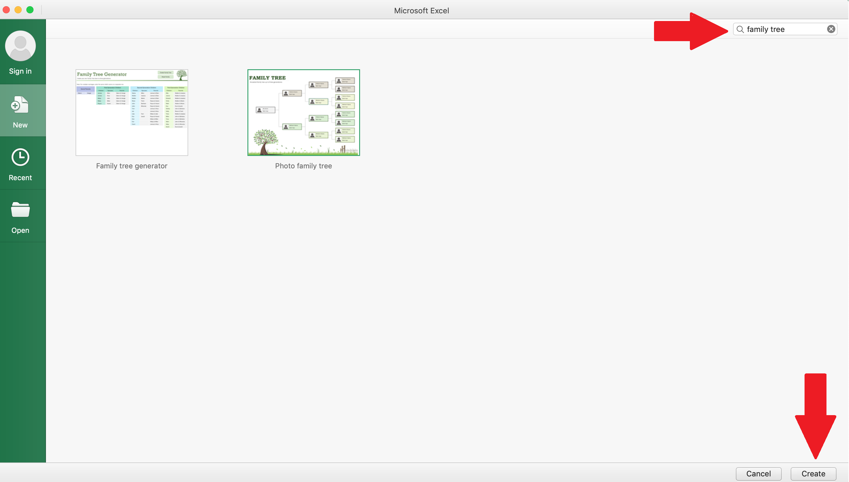 how to create a family tree in excel
