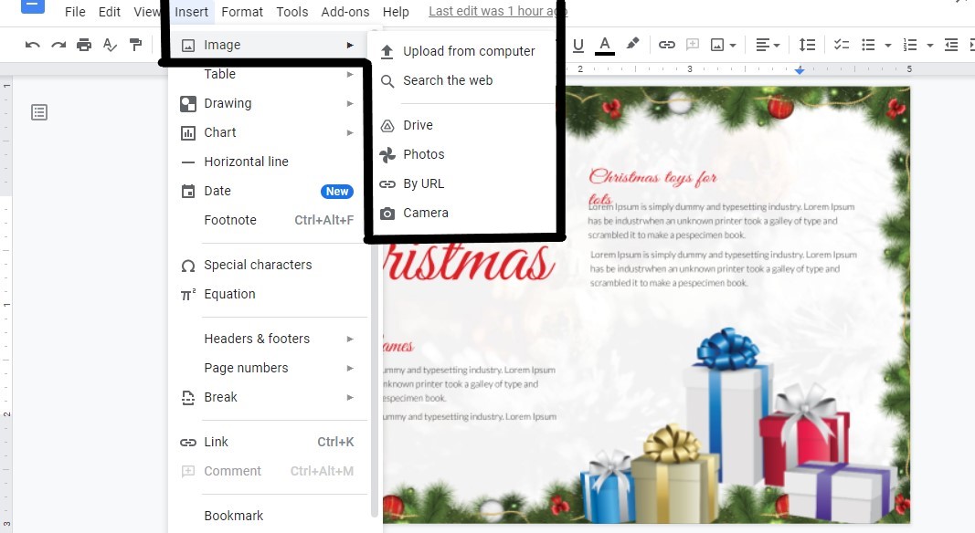 How to Make a Postcard in Google Docs