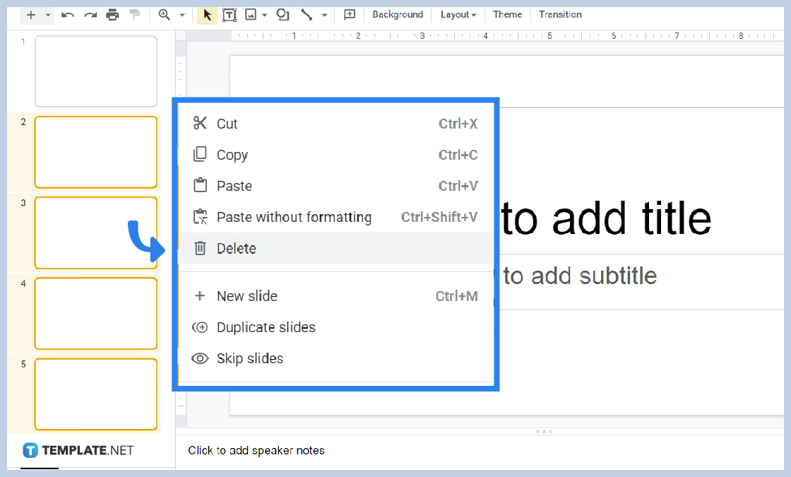 How To Add Delete One Slide Or Multiple Slides On Google Slides