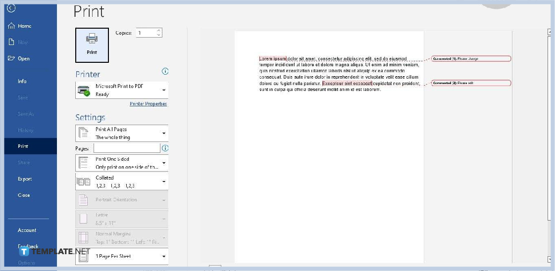 How To Include Exclude Comments When Printing In Google Docs