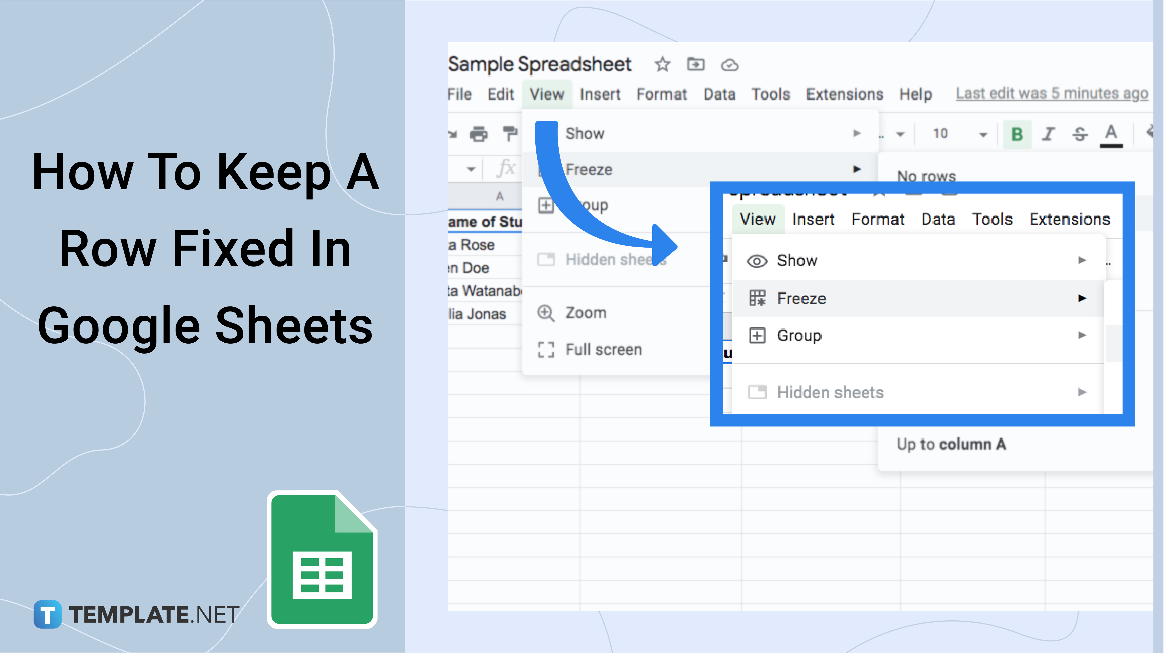 How To Keep A Row Fixed In Google Sheets