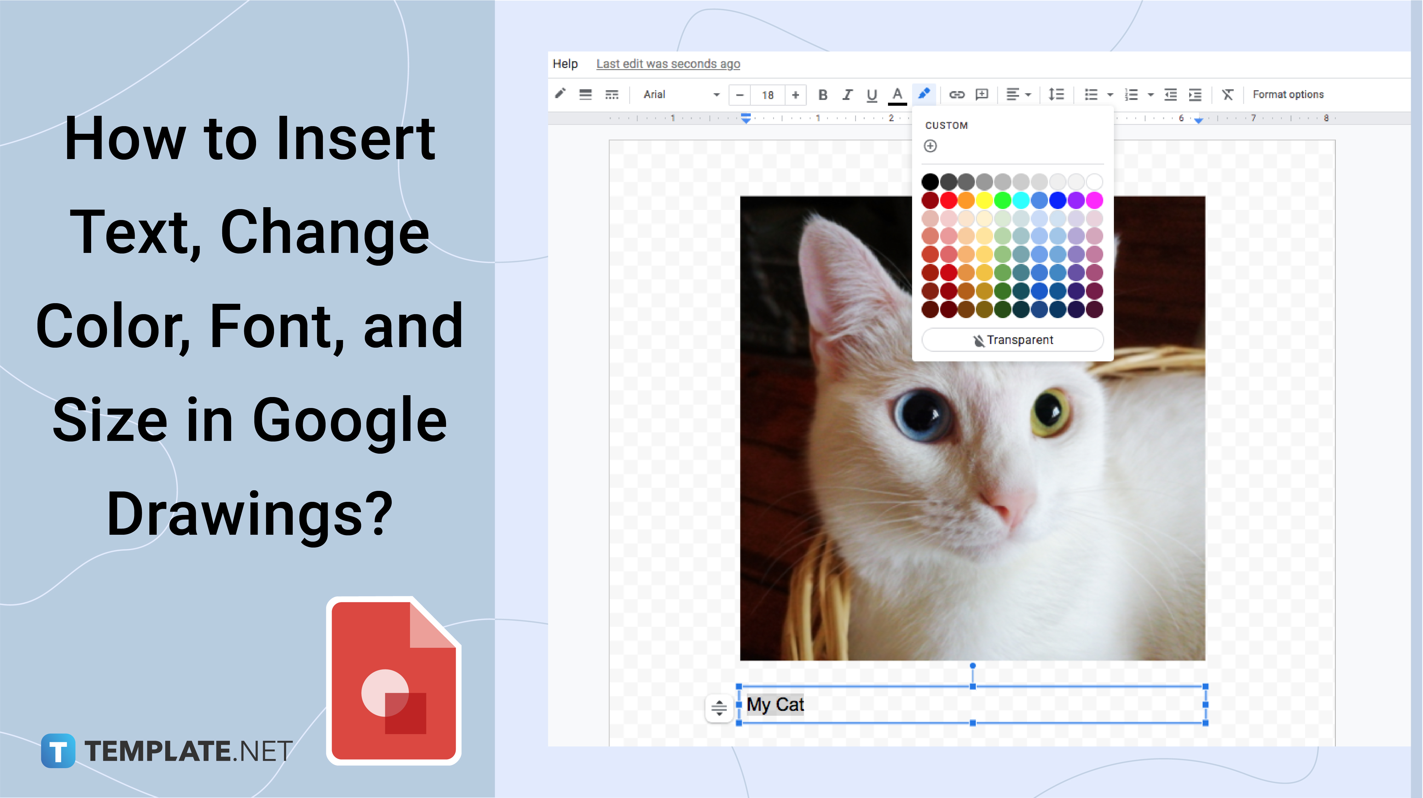 How To Insert Text Change Color Font And Size In Google Drawings 