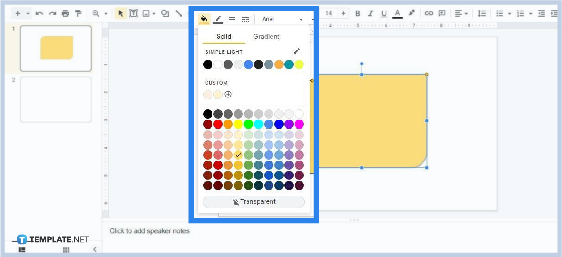 How to Make a Shape Transparent in Google Slides