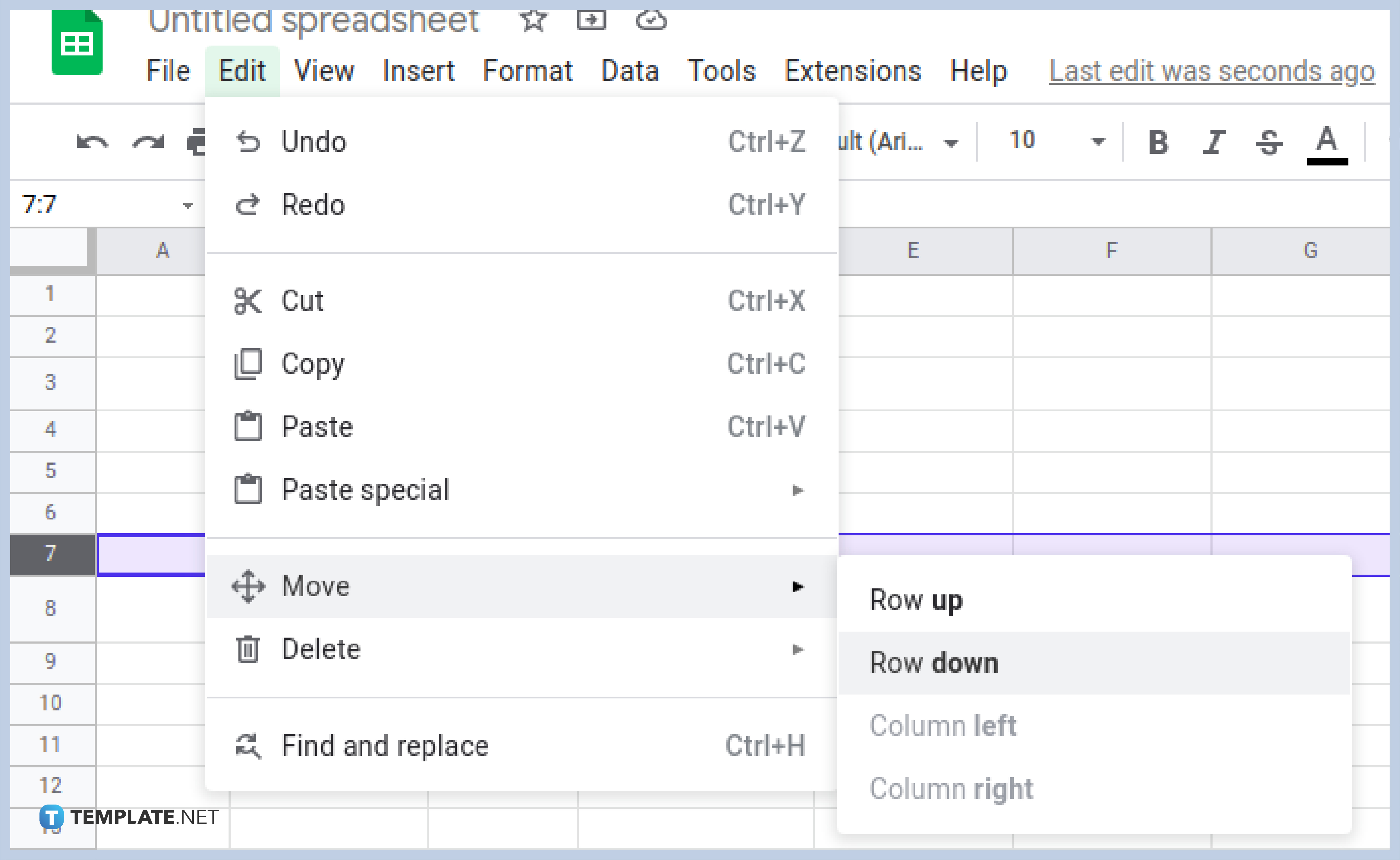 How To Move A Row Up And Down In Google Sheets