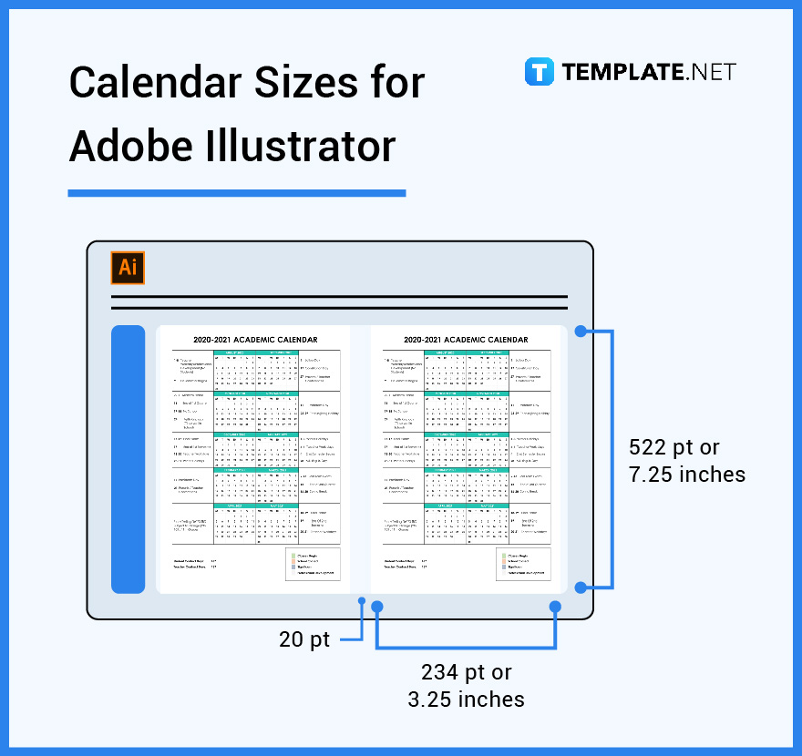 Calendar Size - Dimension, Inches, mm, cms, Pixel
