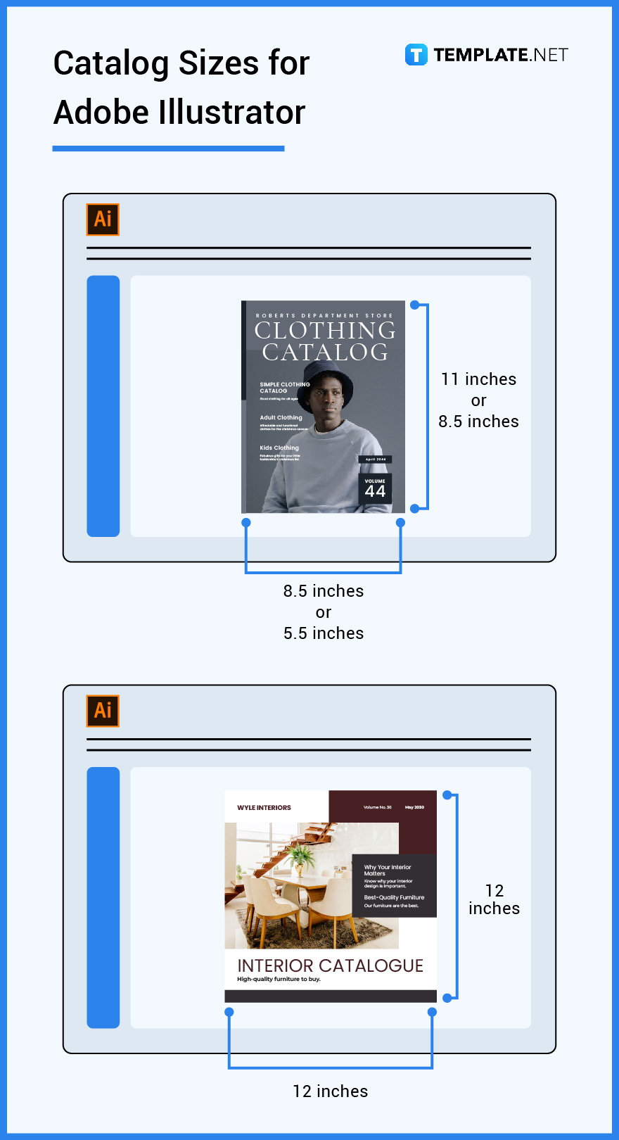 Catalog Size - Dimension, Inches, mm, cms, Pixel
