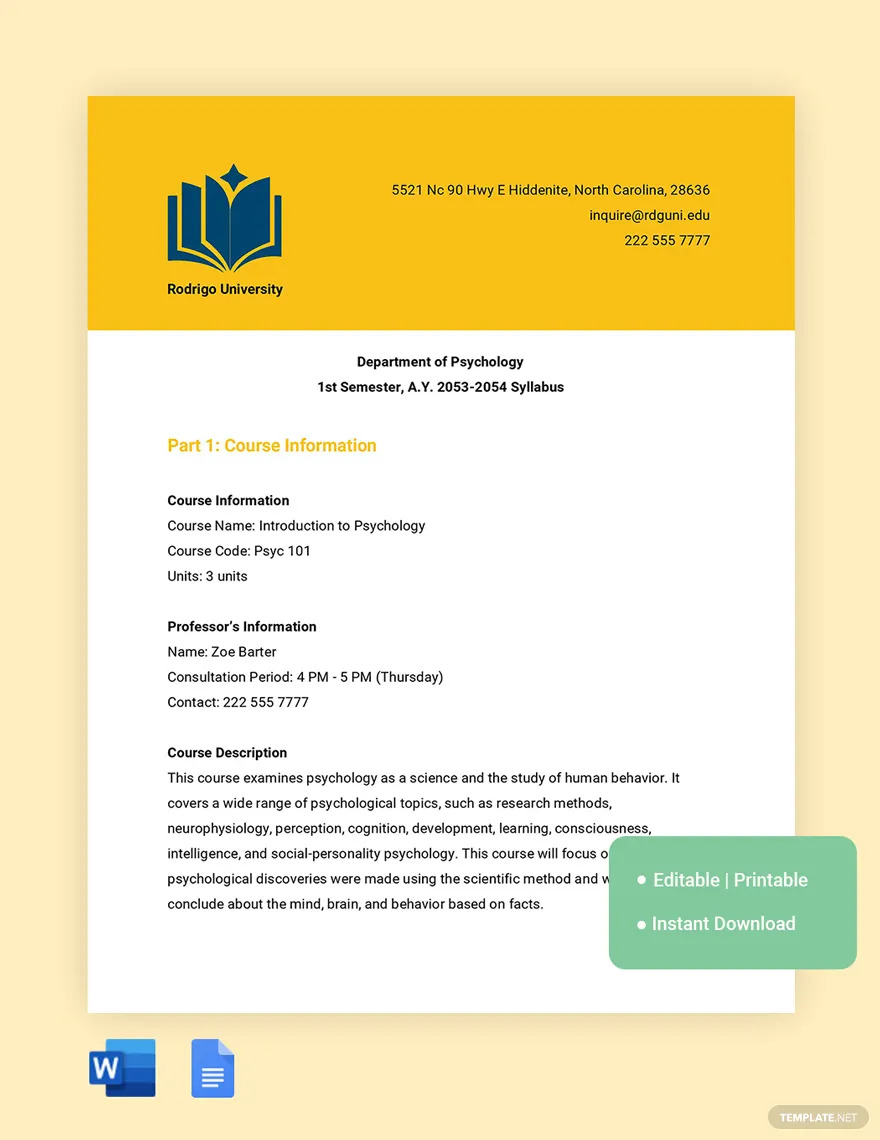 Syllabus - What Is a Syllabus? Definition, Types, Uses | Free & Premium ...