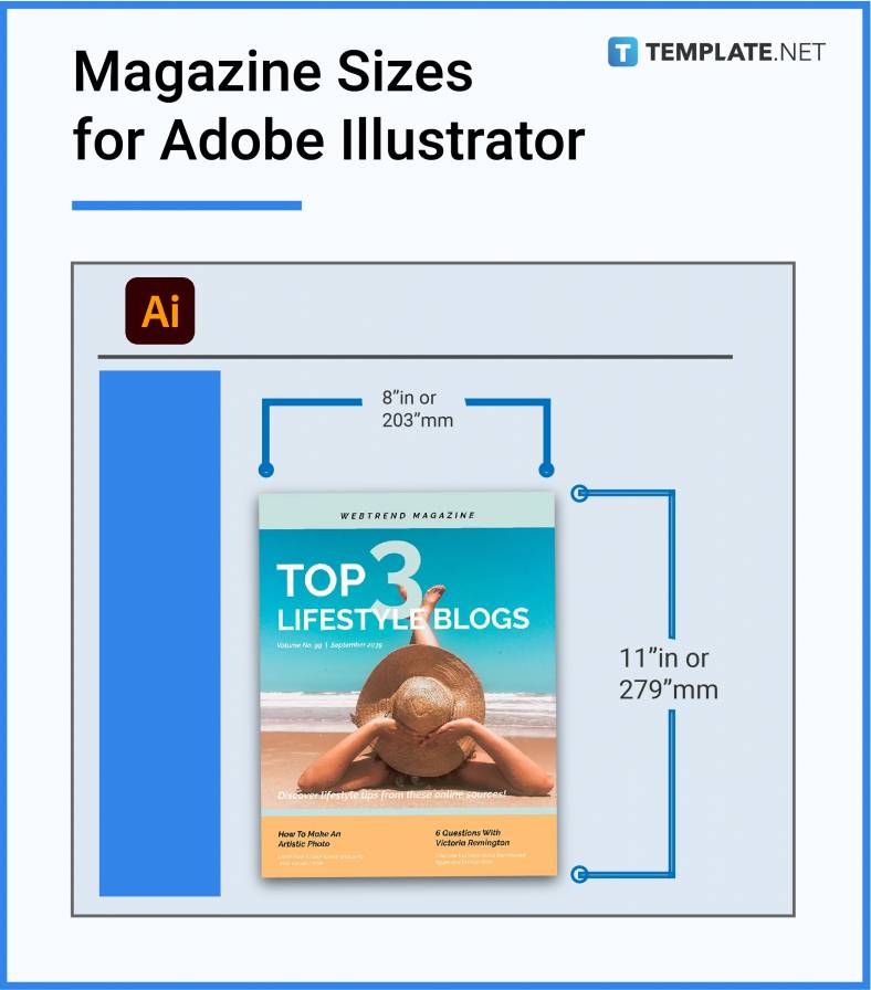 Magazine Size - Dimension, Inches, mm, cms, Pixel | Free & Premium ...