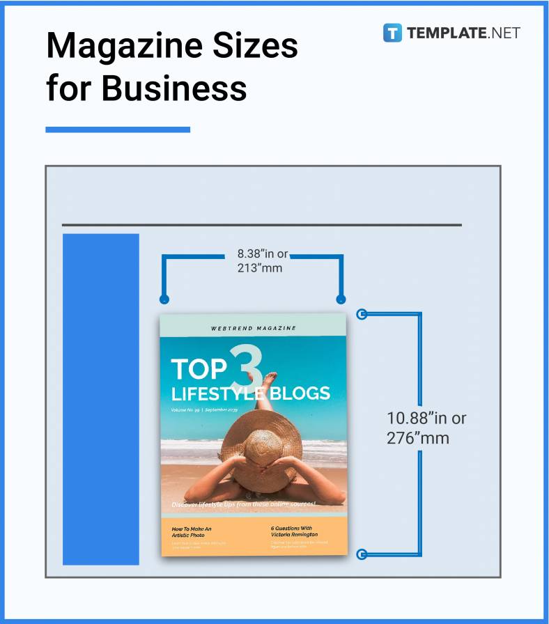 Magazine Size Dimension Inches Mm Cms Pixel
