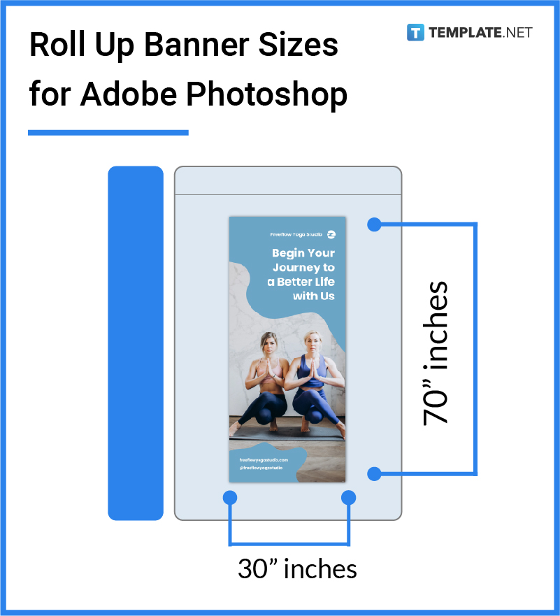 Roll Up Banner Size - Dimension, Inches, mm, cms, Pixel