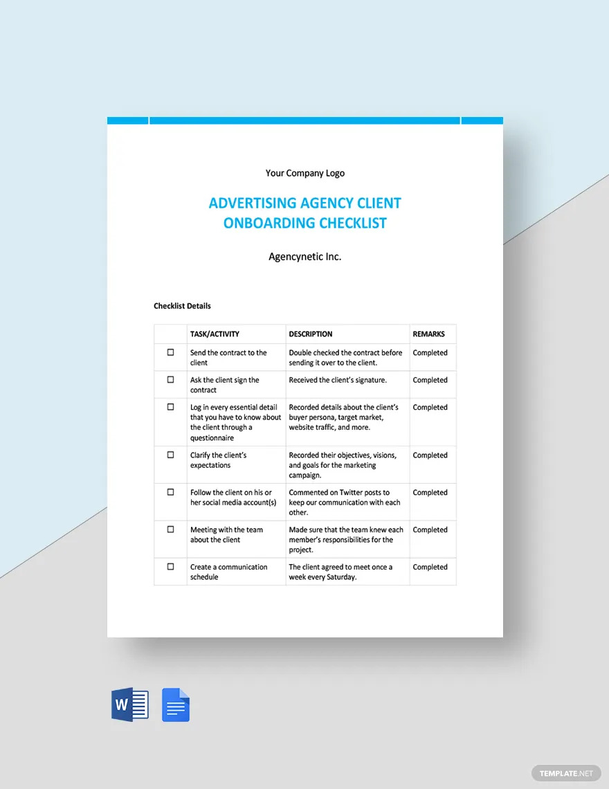 Checklist Ideas - Examples 2023