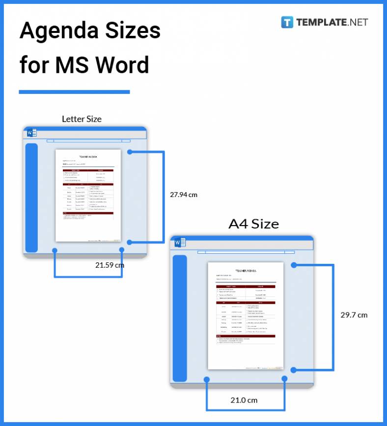 Agenda Size - Dimension, Inches, mm, cms, Pixel