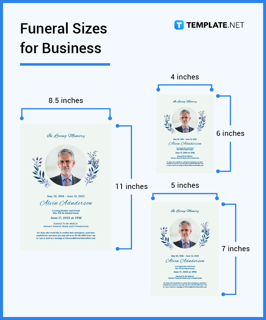 Funeral Size - Dimension, Inches, mm, cms, Pixel