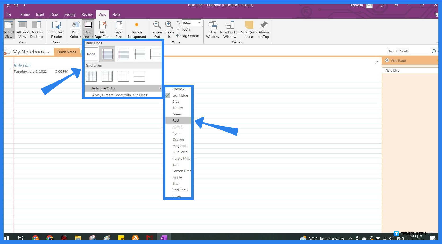 How to Add Rule Lines in Microsoft OneNote