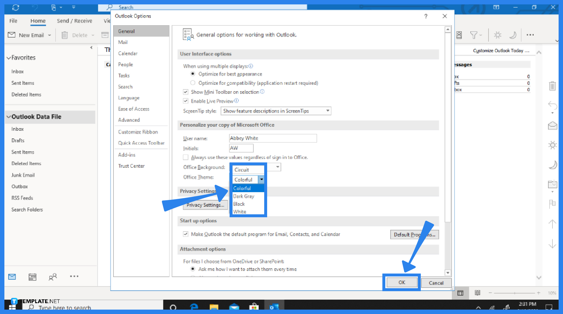 How To Change Microsoft Outlook Theme