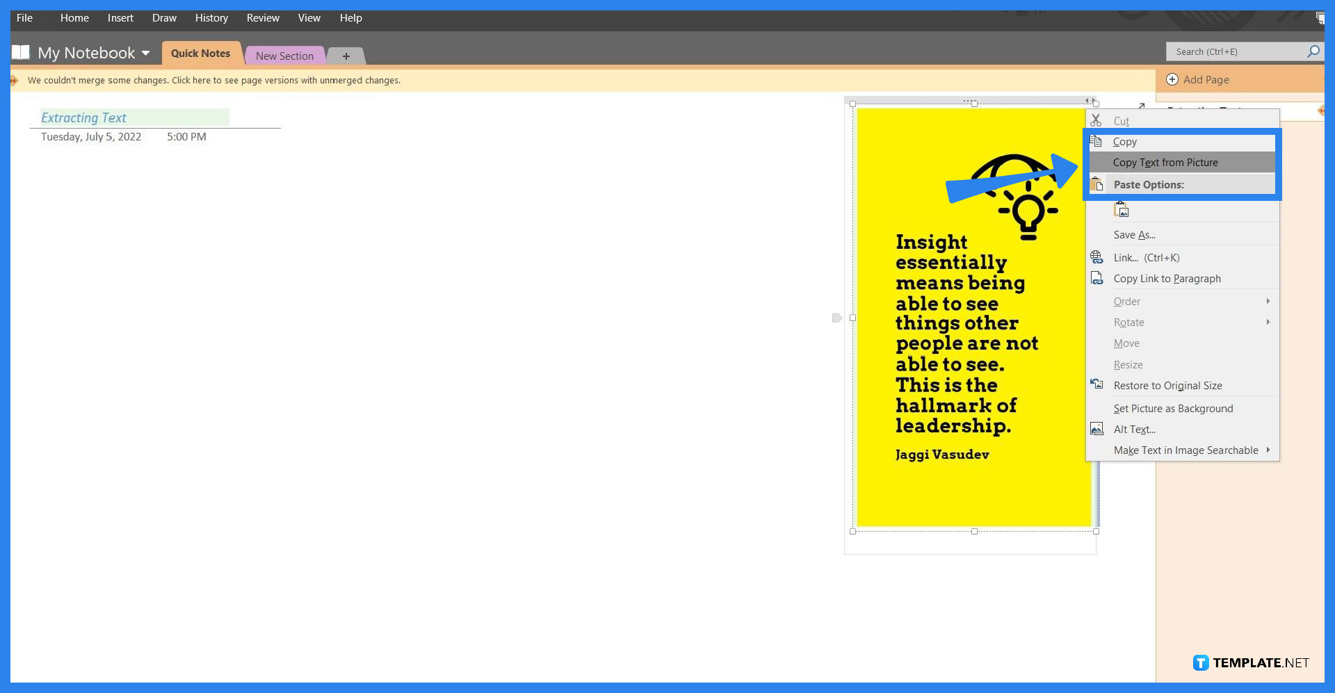 How To Copy Text From Images In Microsoft OneNote